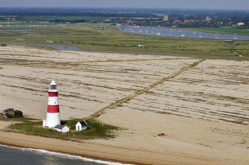 Orford Ness: Remote shingle spit sheepdog 'finds sea legs' - BBC News