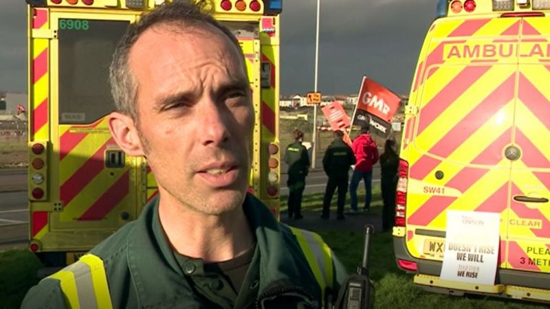 'NHS is broken' say striking ambulance staff in West - BBC News