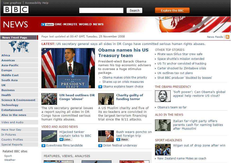 How the BBC News website has changed over the past 20 years - BBC News