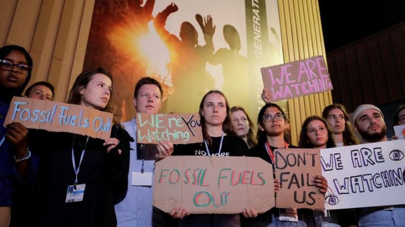 COP27: Climate costs deal struck but no fossil fuel progress - BBC News