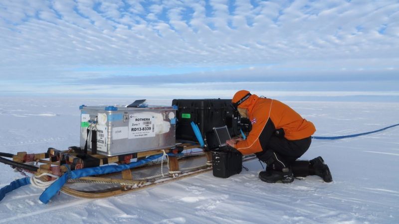 Antarctic glacier's rough belly exposed - BBC News