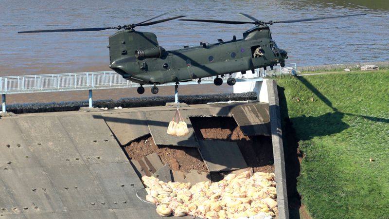 Whaley Bridge dam wall collapse in pictures - BBC News