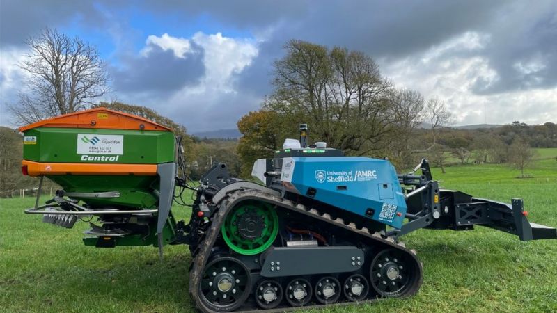 Farming: Pupils first to drive AgBot robot tractor - BBC News