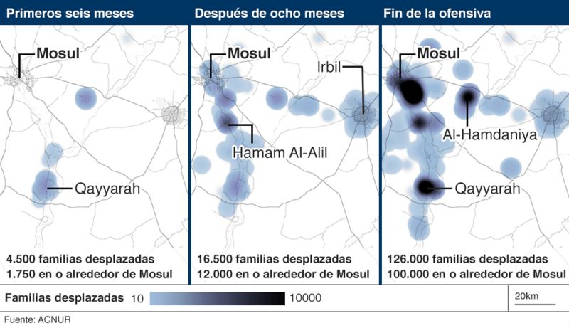 Los mapas, fotos y gráficos que muestran la devastación de Mosul, la ...