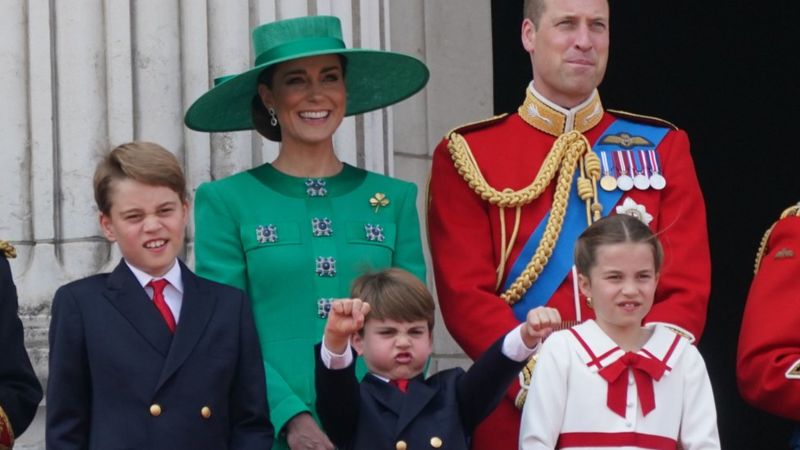 Prince Louis delights crowd as grandchildren watch King's first ...
