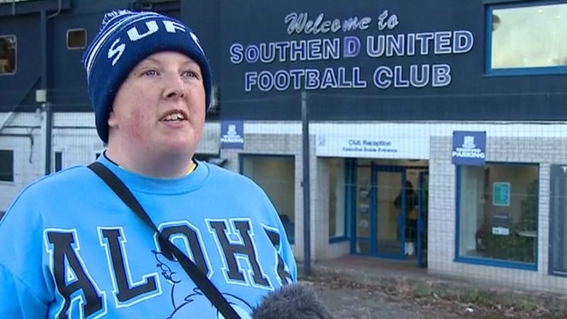 Southend United football fans react at first match since takeover - BBC ...