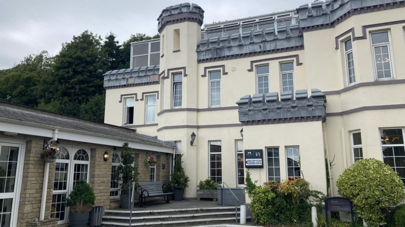 Asylum hotel: Protest against plans for Llanelli's Stradey Park - BBC News