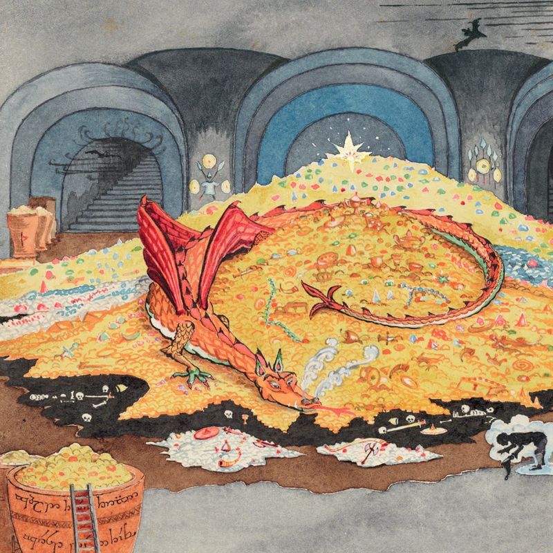 JRR Tolkien artwork on display for first time - BBC News