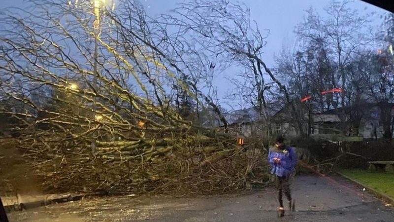 Storm Arwen: Red wind warning for parts of UK - BBC News
