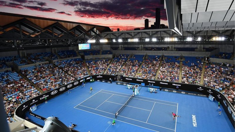 Tennis and politics clash on Australian Open centre court - BBC News