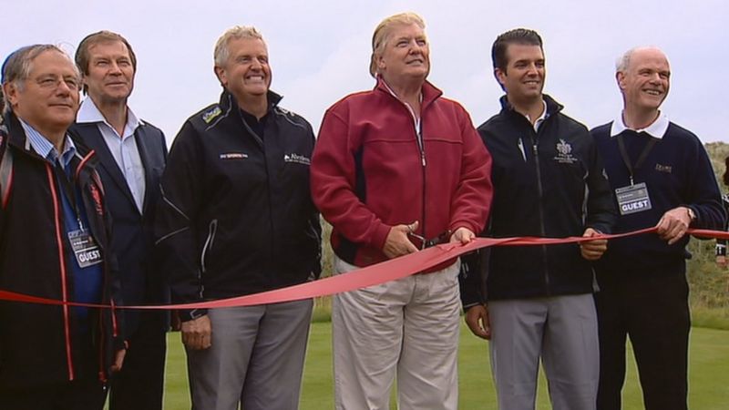 'Destroyed' Trump golf course dunes to lose special status - BBC News