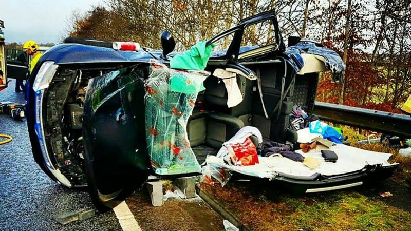 Six crashes on "treacherous" Ballymena roads - BBC News