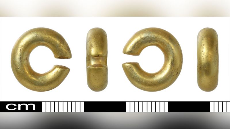 Mysterious gold Bronze Age ring found in Norfolk field - BBC News