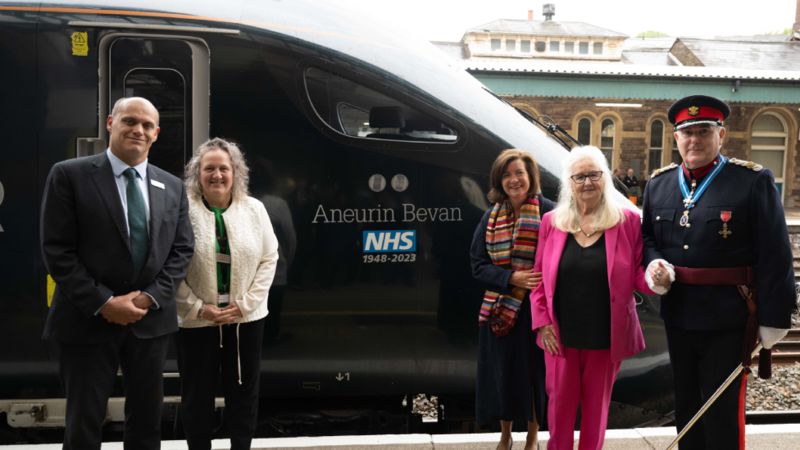 NHS at 75: New Aneurin Bevan train unveiled for anniversary - BBC News
