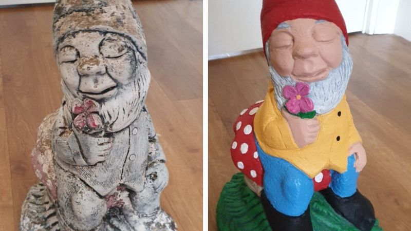 Gnome surgeon of Worcestershire brightens up gardens - BBC News