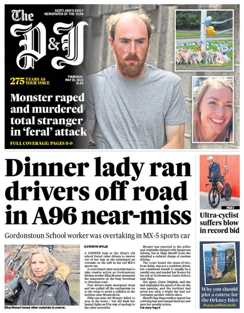 Scotland's Papers: 'Medieval' murderer jailed and 'simply the best ...