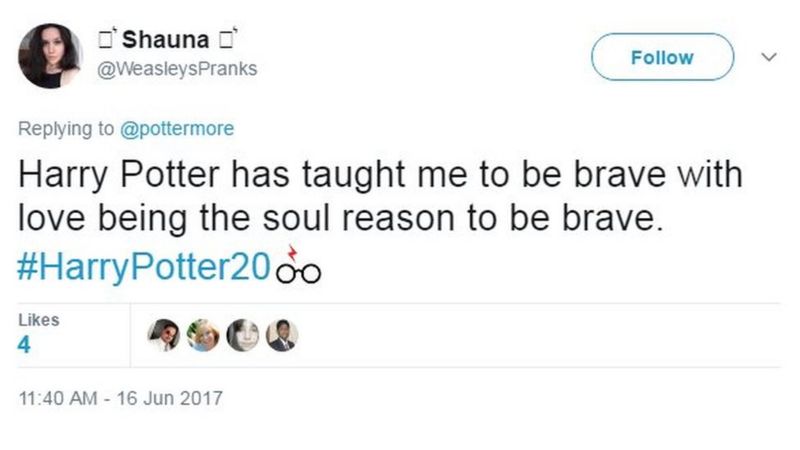 Fans on social media mark 20 years of Harry Potter - BBC News
