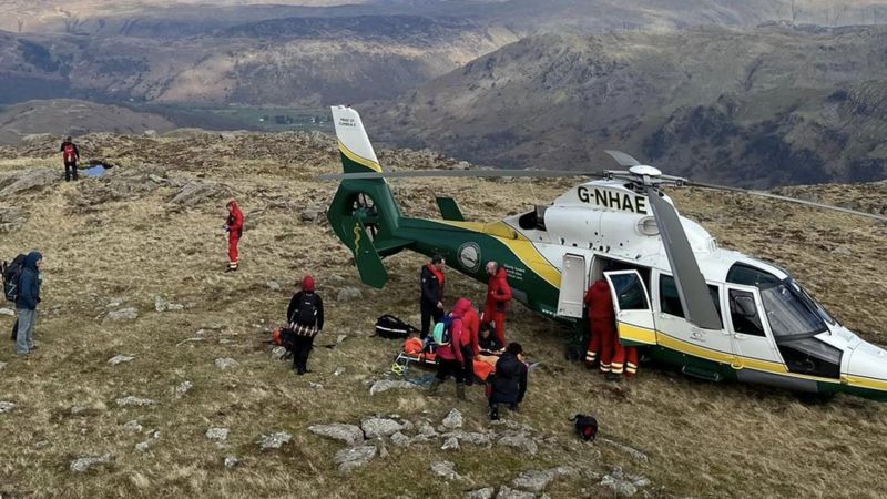 Major rescue after boy collapses during Lake District climb - BBC News