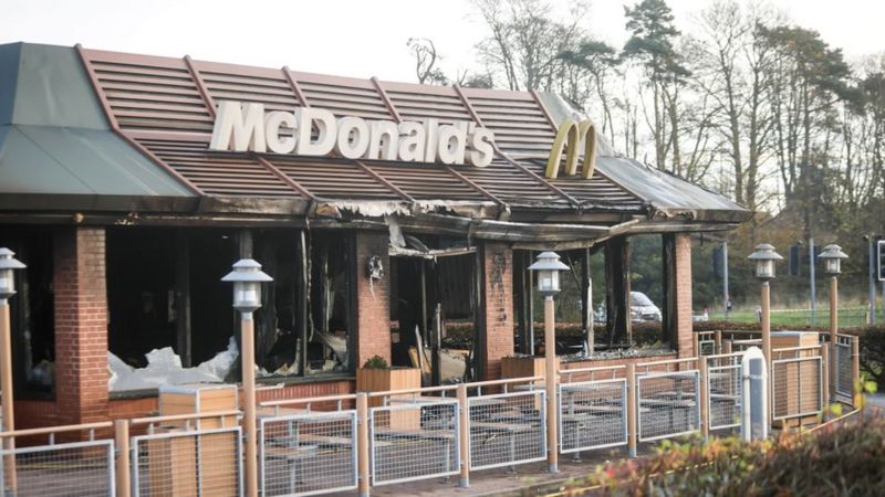 McDonald's restaurant in Monifieth destroyed in blaze - BBC News