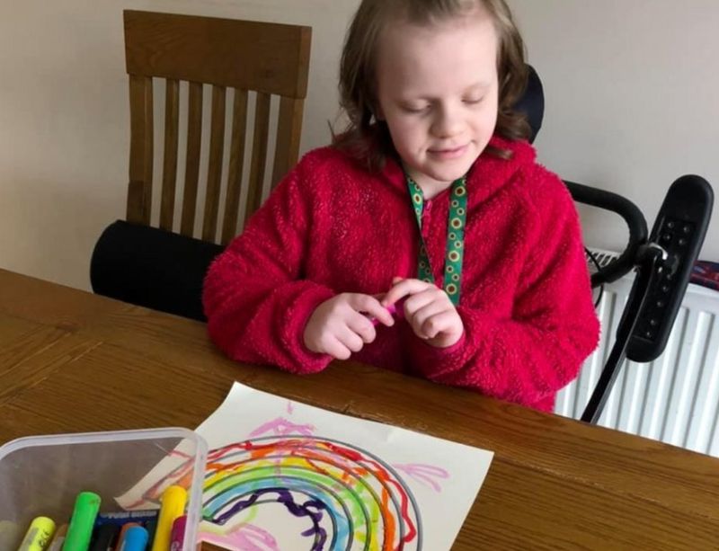 Coronavirus: Rainbow pictures springing up across the country - BBC News