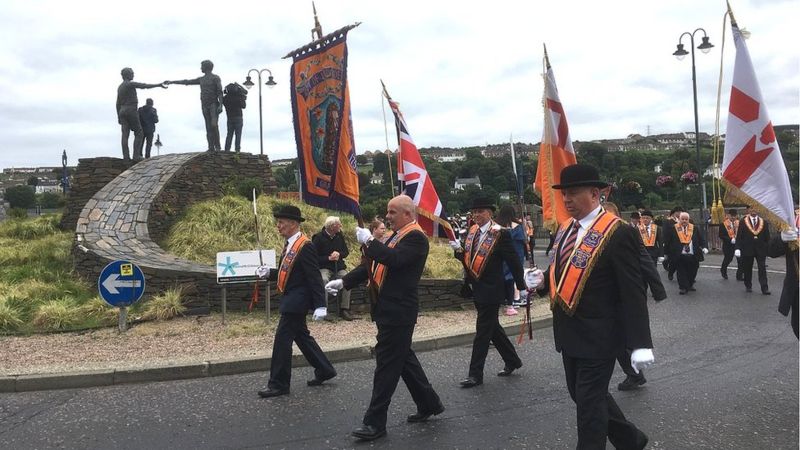 Twelfth of July parades take place in Northern Ireland - BBC News