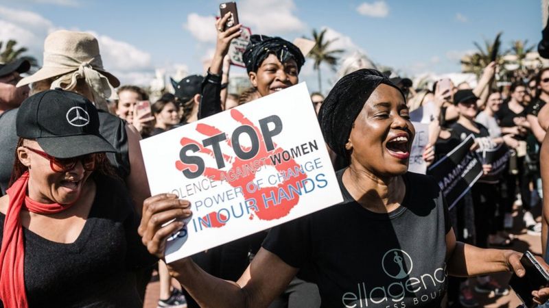 South Africa: Violence against women like a war - Ramaphosa - BBC News