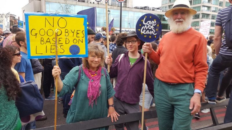 Thousands at 'March for Europe' Brexit protest - BBC News