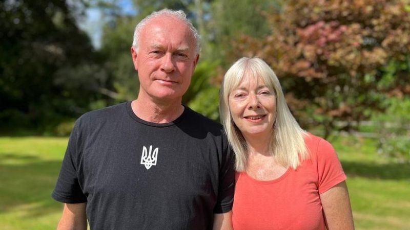Chris Parry: Parents of killed aid worker arrive in Ukraine - BBC News