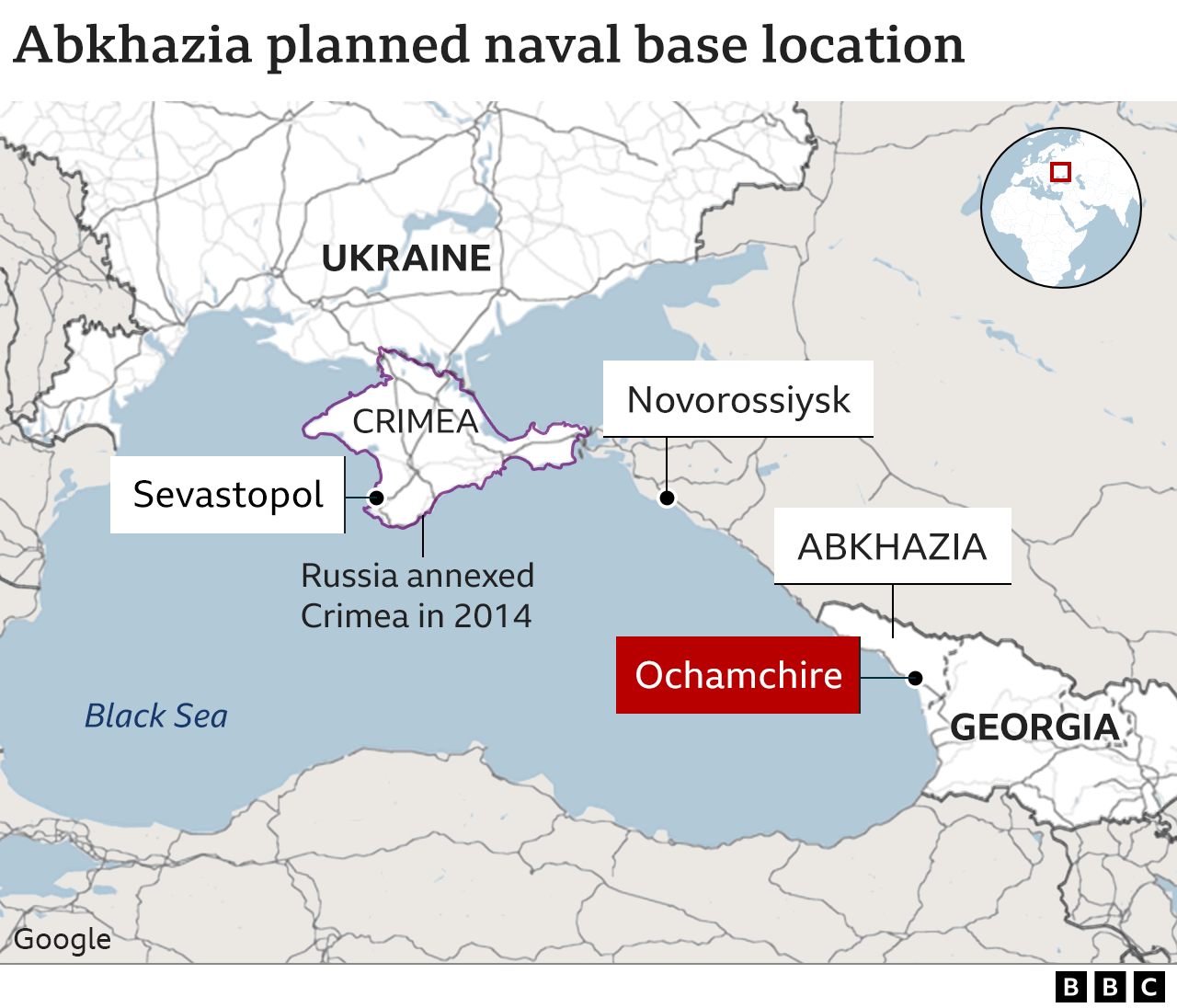 Abkhazia: Russia to build naval base in Georgian separatist region ...