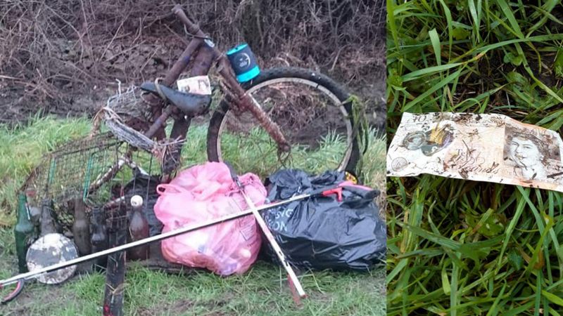 Decades-old litter used to teach children about the environment - BBC News