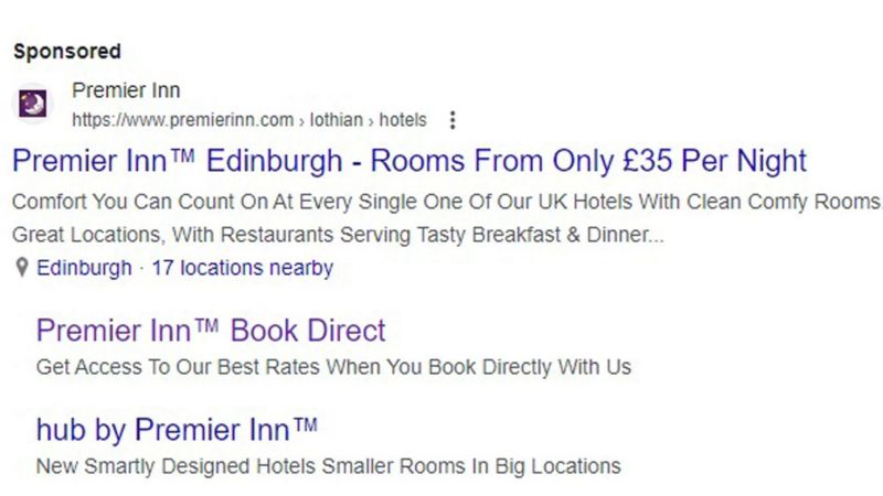 Edinburgh Premier Inn advert banned over price claim - BBC News