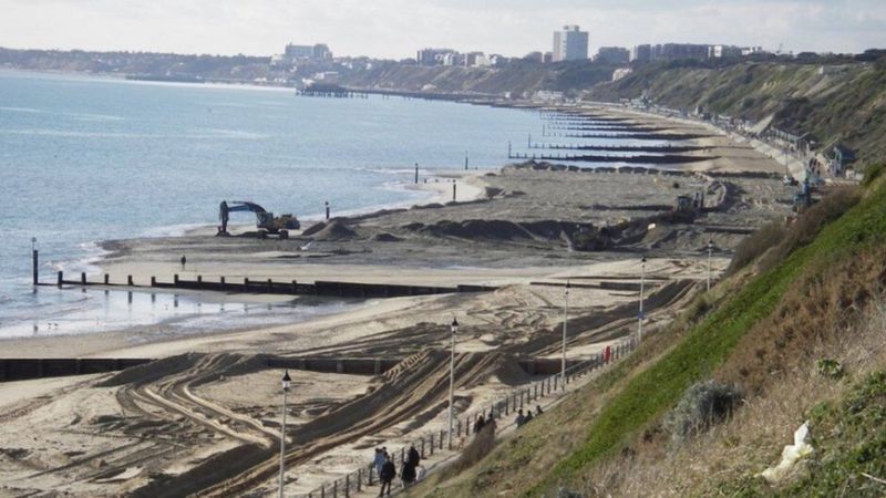 Bournemouth's £50m beach erosion work begins - BBC News