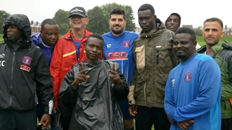 Hull asylum seeker football team Acorn FC makes history - BBC News