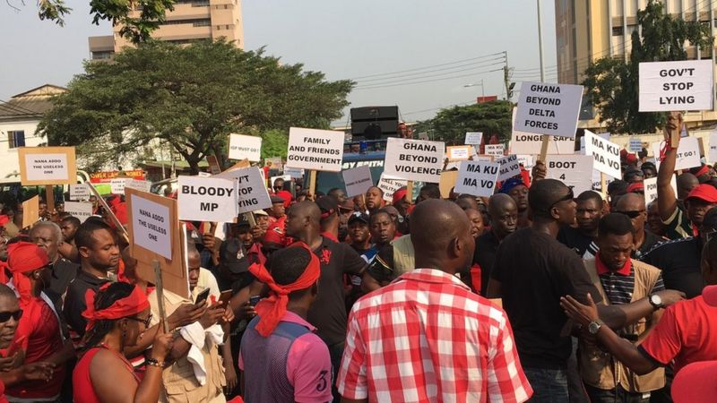 Aagbe Wo Demo: “Call your militants to order” Ghana demonstrators ...
