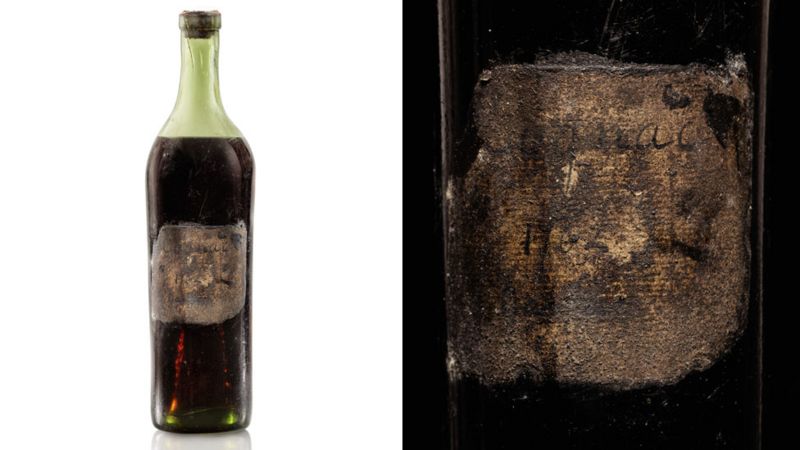 Cognac bottle, labelled one of world's oldest, sells for £118,000 - BBC ...