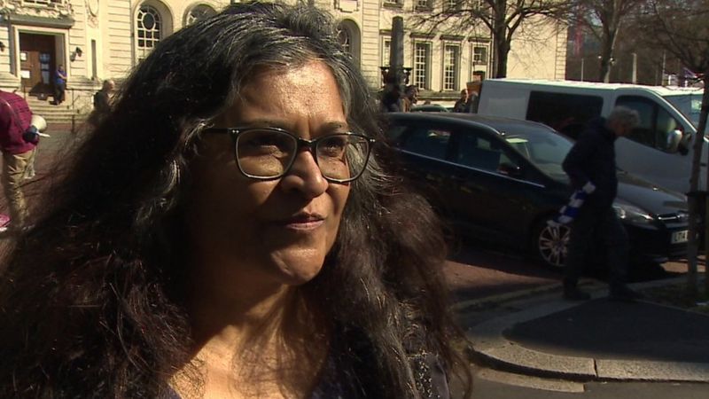 Cardiff: Hundreds gather at anti-racism protest - BBC News