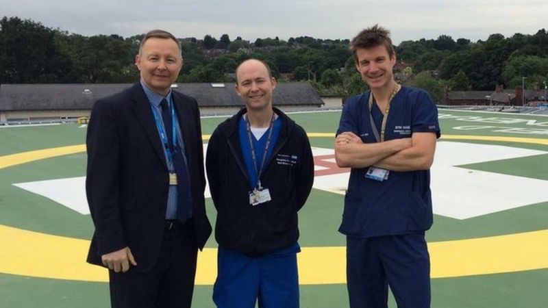 £2m helipad launched at Sheffield Northern General Hospital - BBC News