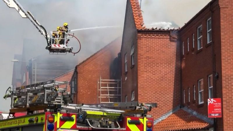 Fishergate fire: 'Substantial' blaze breaks out in Norwich city centre ...