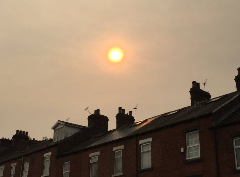 Red sun phenomenon 'caused by Saharan dust', analysis shows - BBC News
