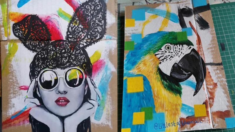 Coronavirus: Young boy's lockdown art project goes global - BBC News