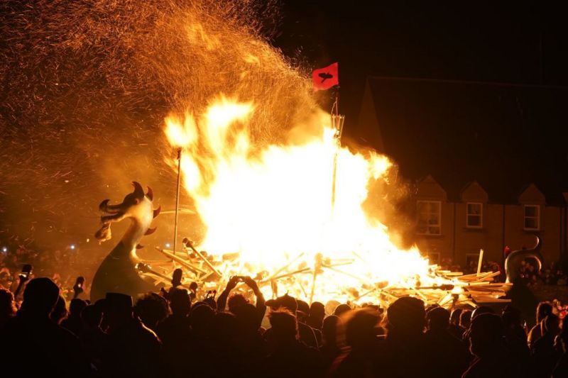 Up Helly Aa: Women make history at Shetland's Viking fire festival ...