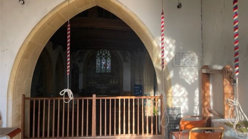 Frampton's church bells ring out after decades of silence - BBC News