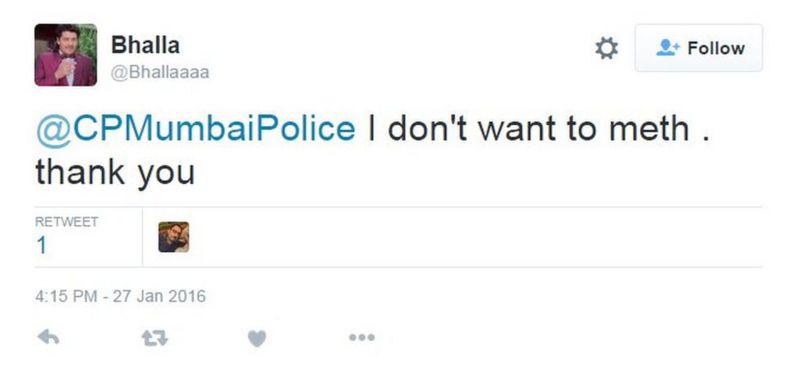 The Mumbai police Twitter feed that fights crime with puns - BBC News
