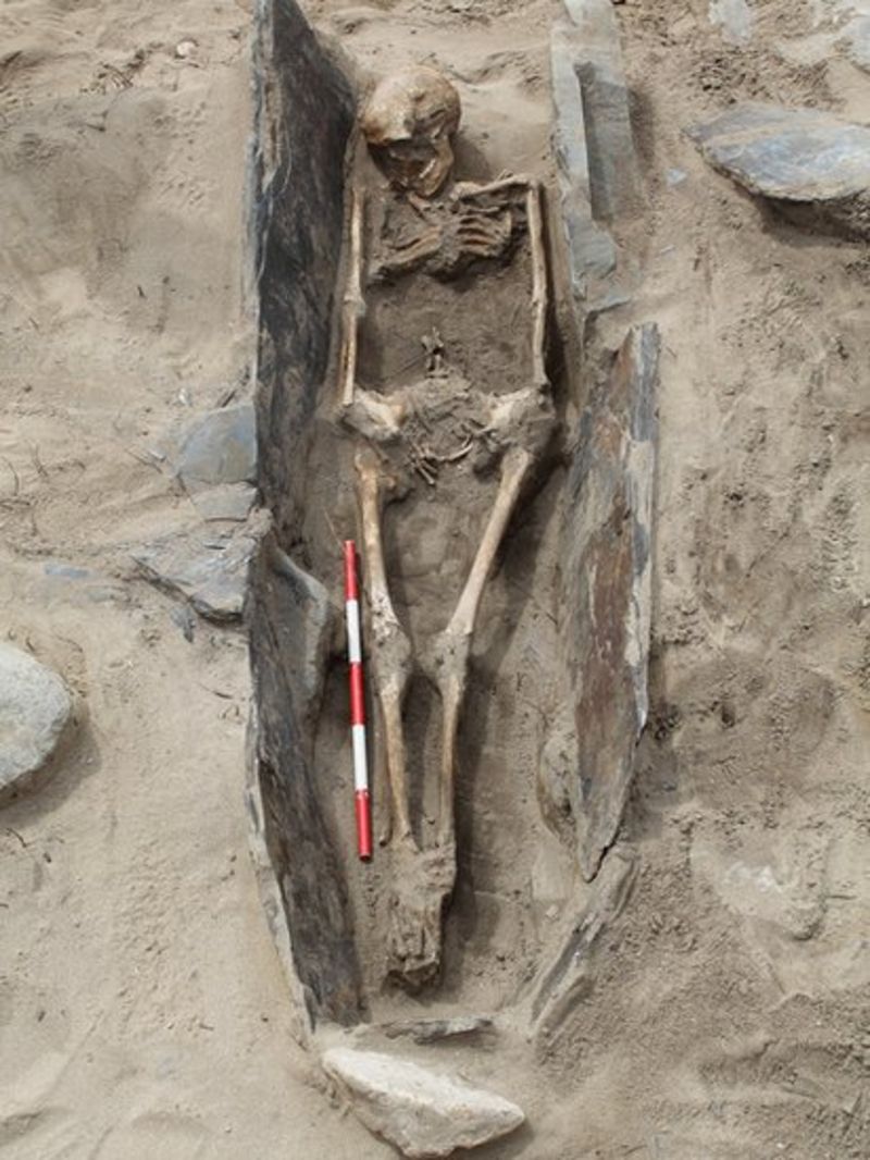 Excavation at Whitesands Bay after 50 skeletons found - BBC News