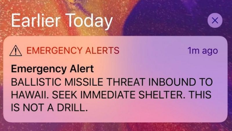 Hawaii alert: Employee who sent missile warning reassigned - BBC News