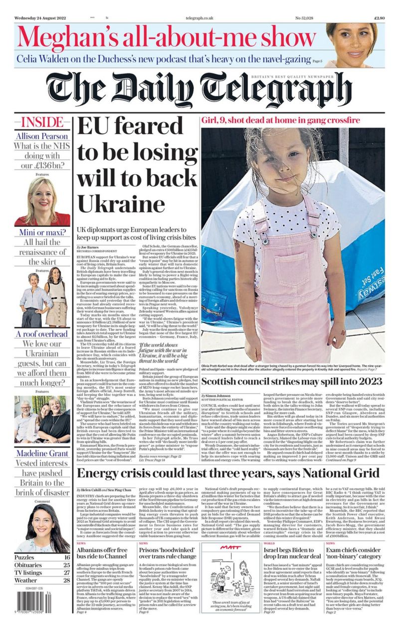 Scotland's papers: Innocent victim and school staff strike warning ...