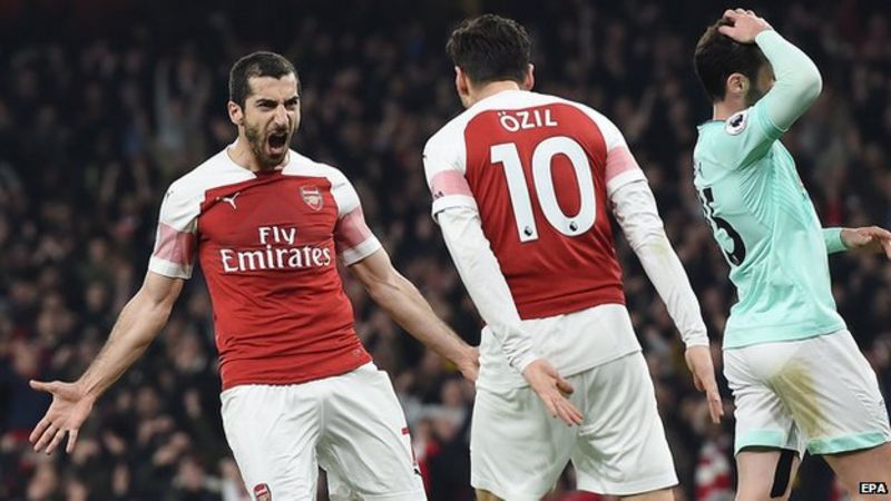 Arsenal 5-1 Bournemouth: Gunners score five to stay in top four - BBC Sport