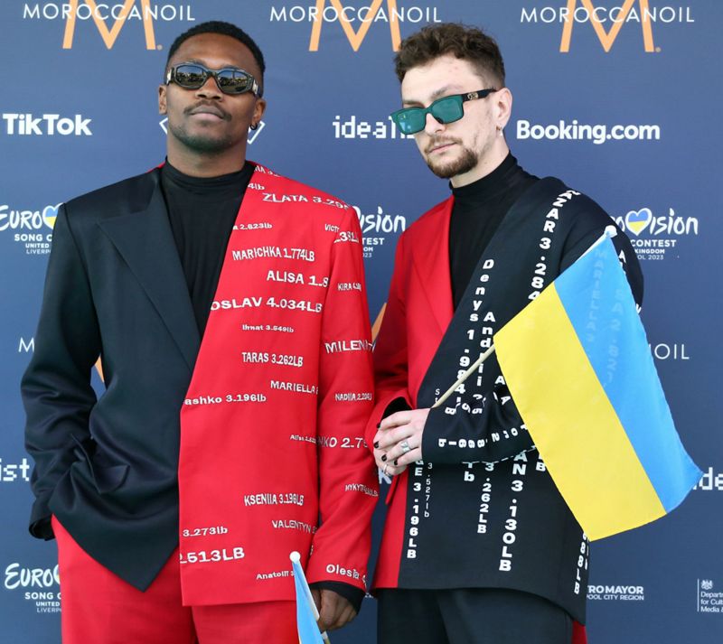 Eurovision 2023 stars hit turquoise carpet - in pictures - BBC News