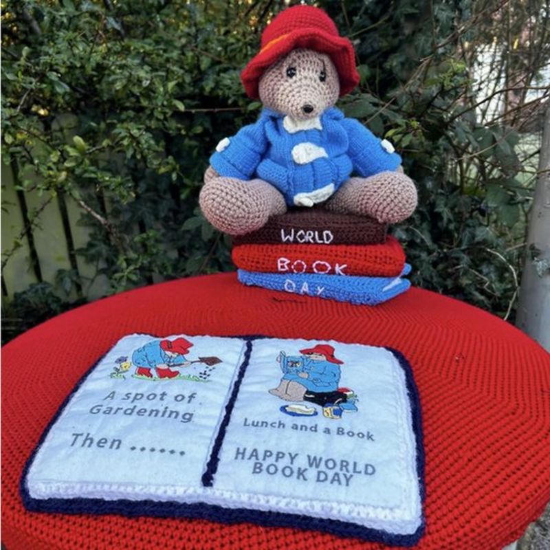 World Book Day: Check out these knitted post-box toppers - BBC Newsround