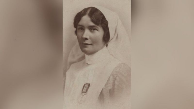 Remembrance: 10,000 knitted poppies and a brave Irish nurse - BBC News